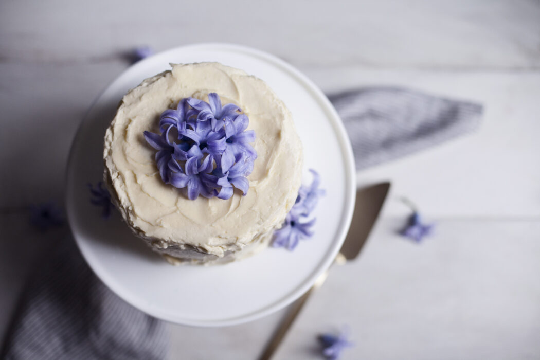 Swiss Meringue Chamomile Tea Cake