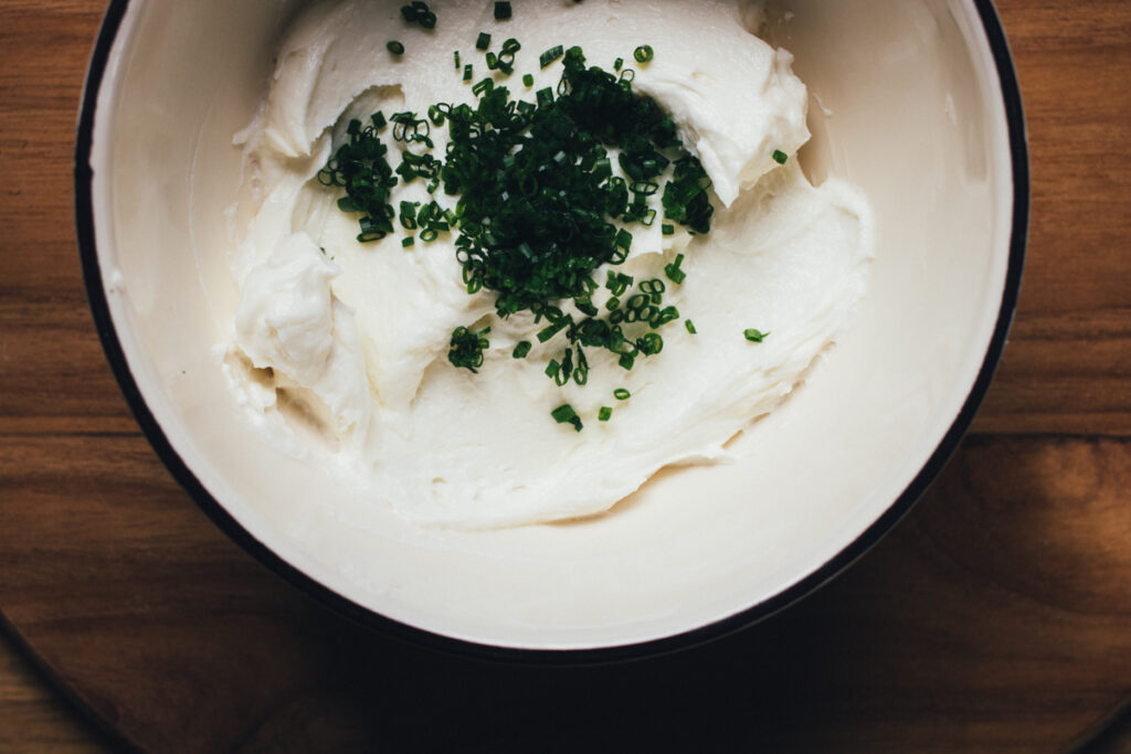 Gougères with Chèvre + Spring Herbs