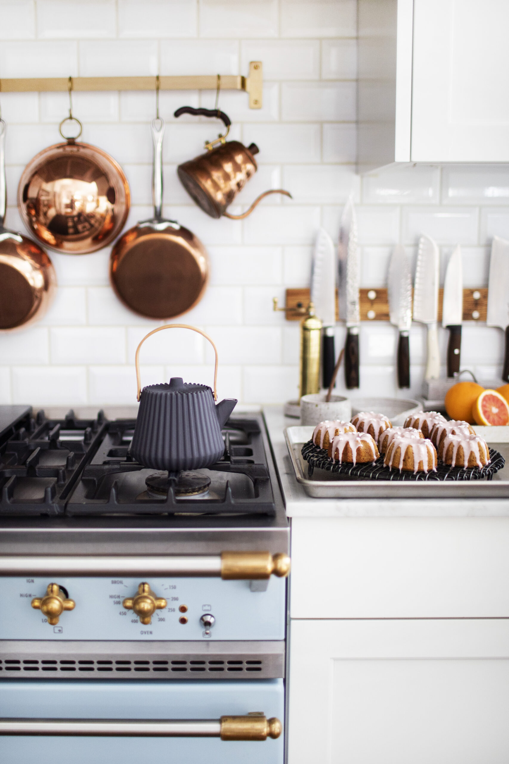 Blood Orange and Cardamom Mini Fluted Cakes