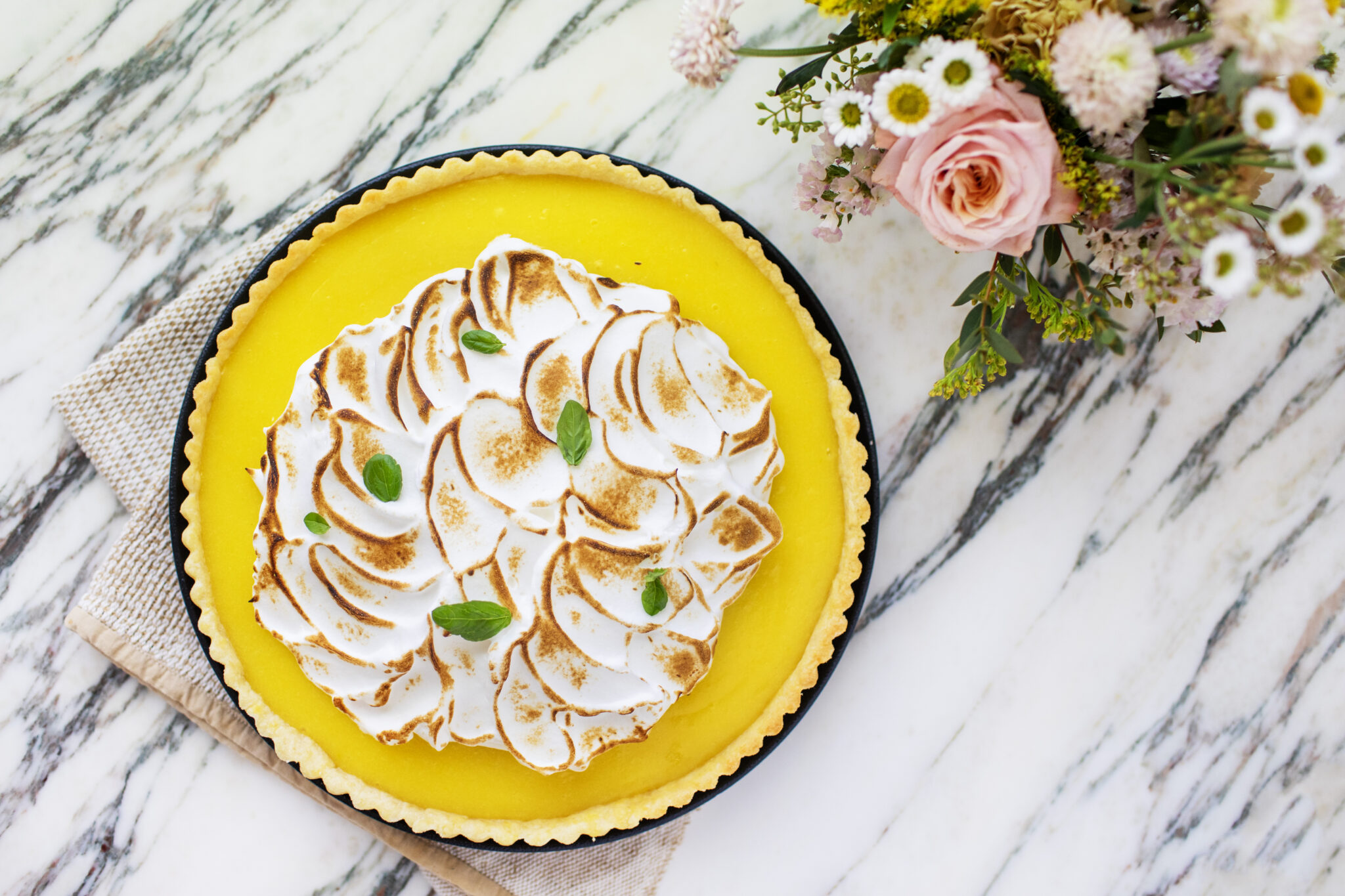 Basil Lemon Tart